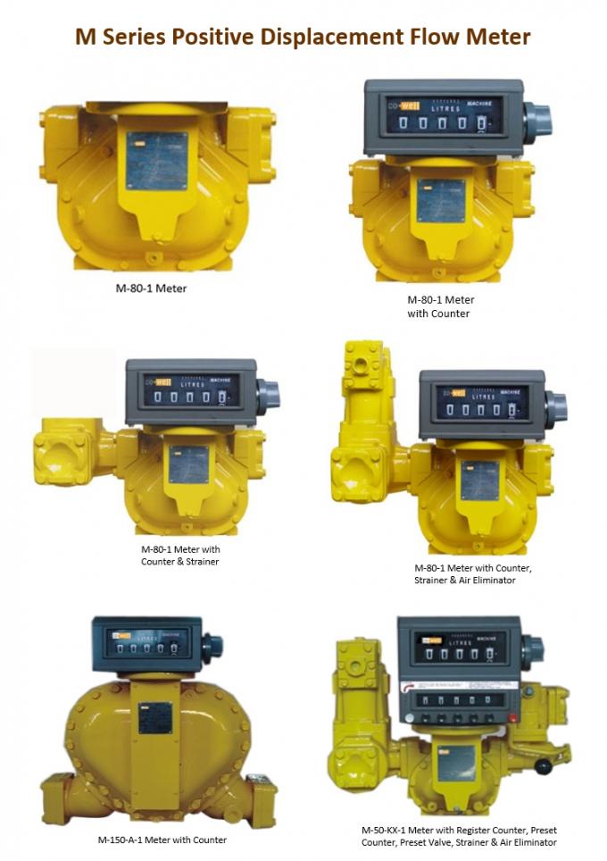 M series PD flow meter is positive displacement meter for fuel liquids.