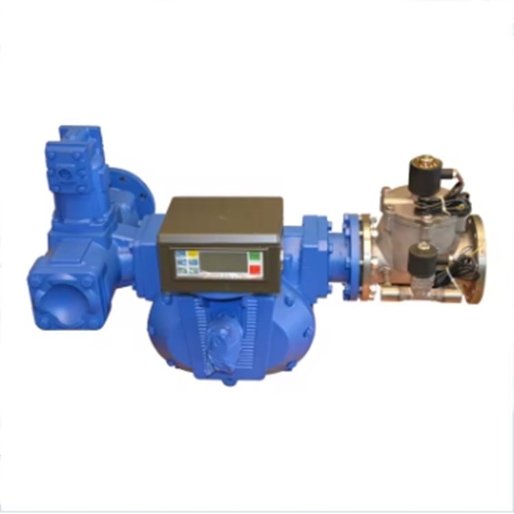 A volumetric flow meter integrated with an electronic counter and ...